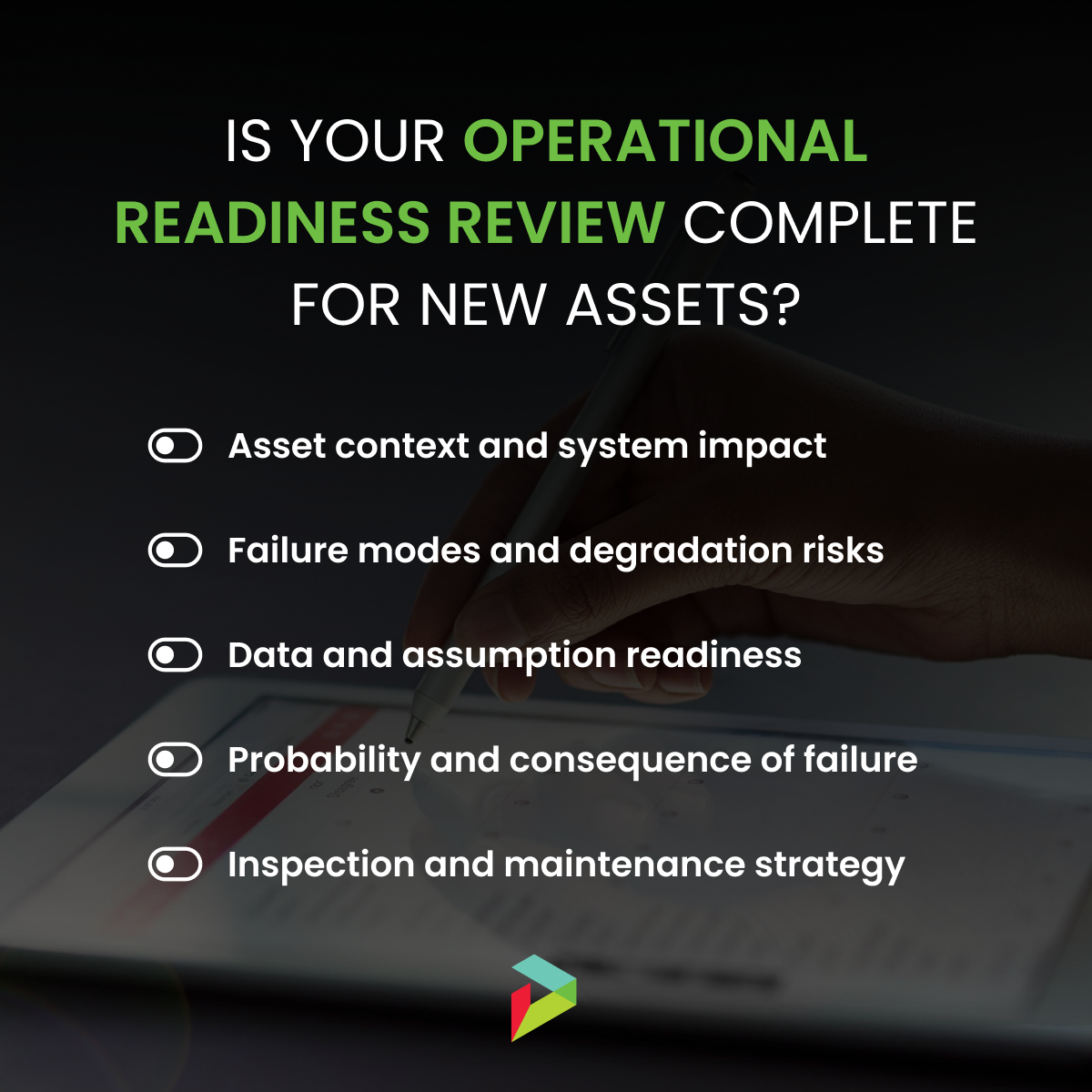 Operational Readiness Review Checklist for New Assets - Pinnacle